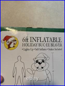 Buc-ee Beaver Holiday Christmas Blow Up Santa 6ft Self Inflates Lights ...