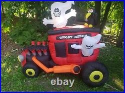 Gemmy Airblown Halloween Ghost Rider Car Moving Ghost Raven Truck Hot ...