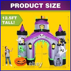 Halloween Inflatables Giant 12.5 FT Haunted House Castle Archway ...