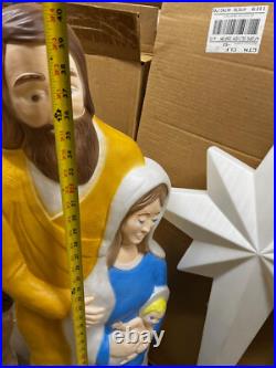 VTG Don Featherstone Christmas Nativity BlowMold Mary Jesus Wisemen ...