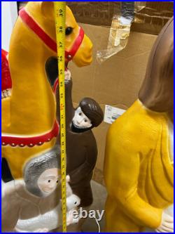 VTG Don Featherstone Christmas Nativity BlowMold Mary Jesus Wisemen ...