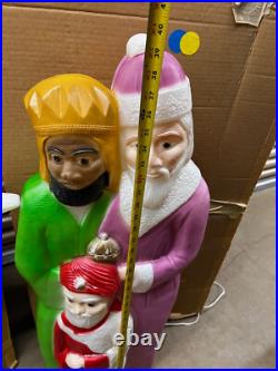 VTG Don Featherstone Christmas Nativity BlowMold Mary Jesus Wisemen ...